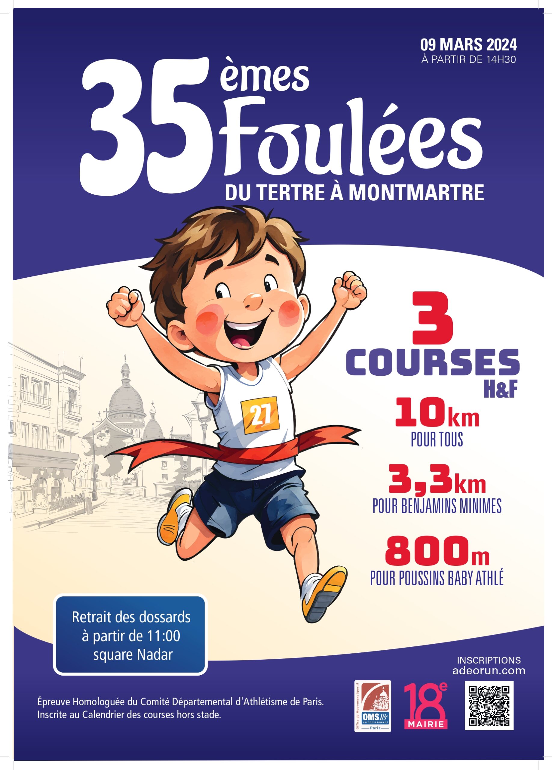 2024. 35ème édition des Foulées du Tertre à Montmartre
